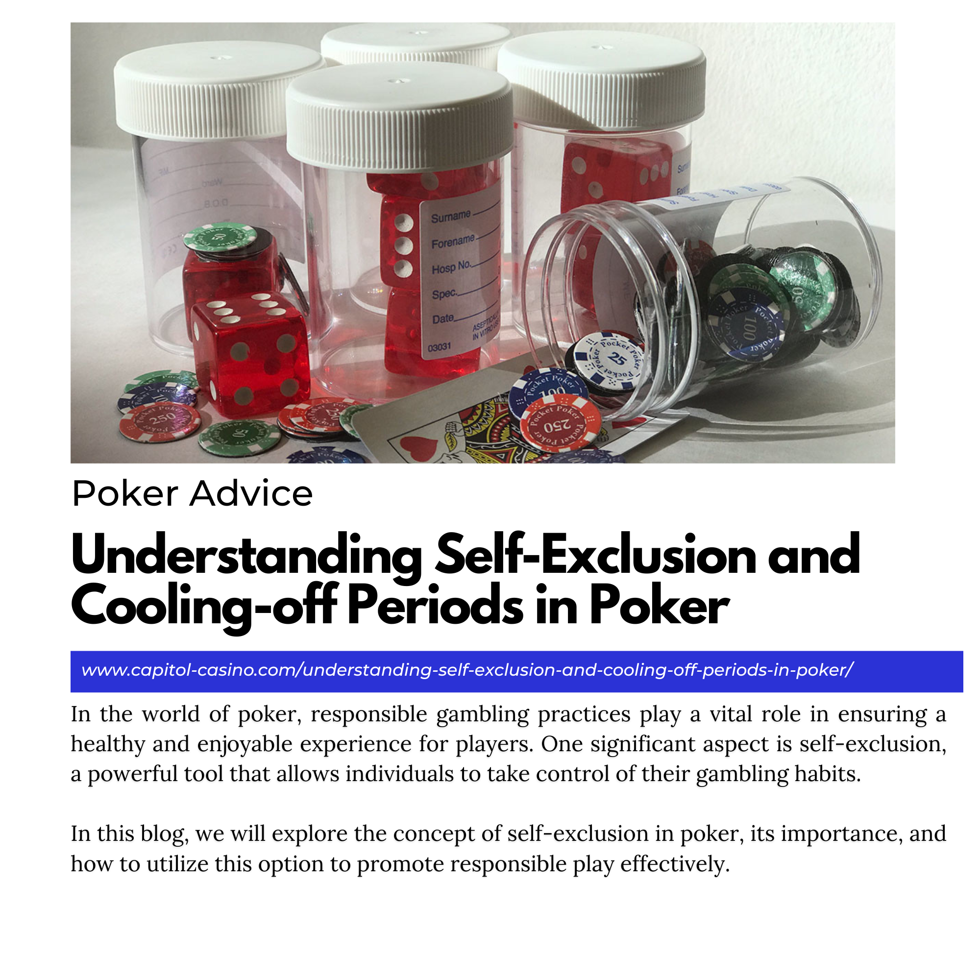 Understanding Self-Exclusion and Cooling-off Periods in Poker
